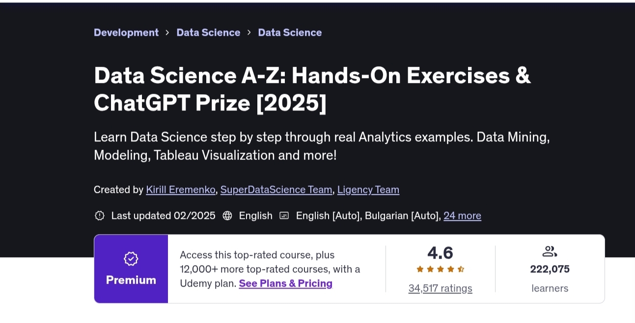 Top 10 Udemy Courses For Aspiring Data Scientists In 2026 - Technicalstudies