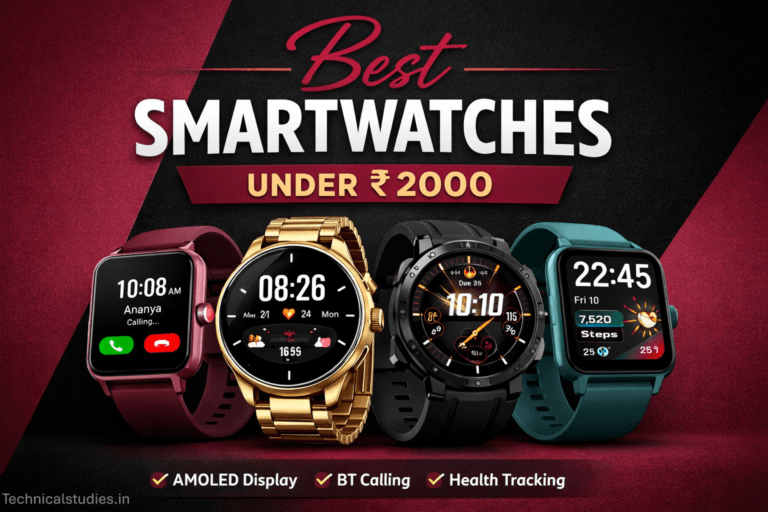 Top 10 Best Smartwatches Under ₹2000 In India In 2026 [Budget Picks]
